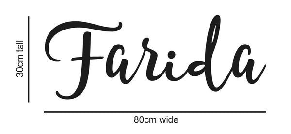 Custom - "Farida" remake - Mars font - Metallic Gold - 80cm wide | Bear and Rose