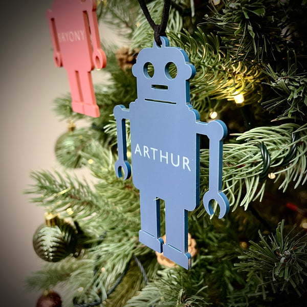 Robot Personalised Christmas Tree Decoration | Bear and Rose