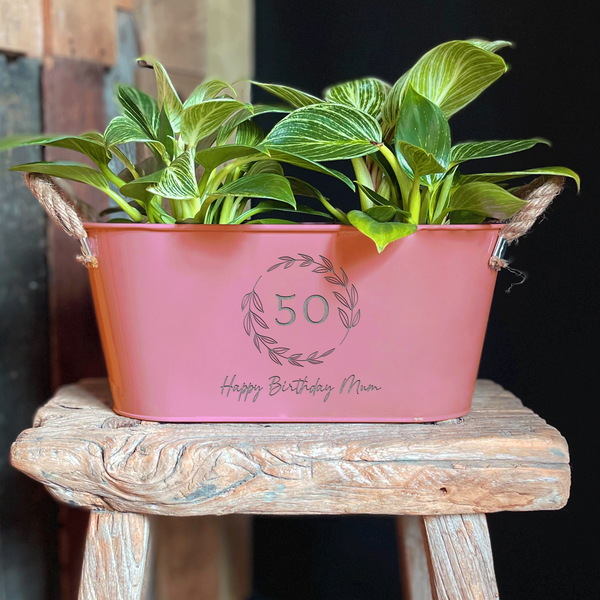 Personalised Planter - Birthday - Design 1 | Bear and Rose