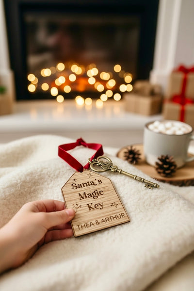 Santa’s / Father Christmas' Magic Key – Personalised Wooden Tag with M ...