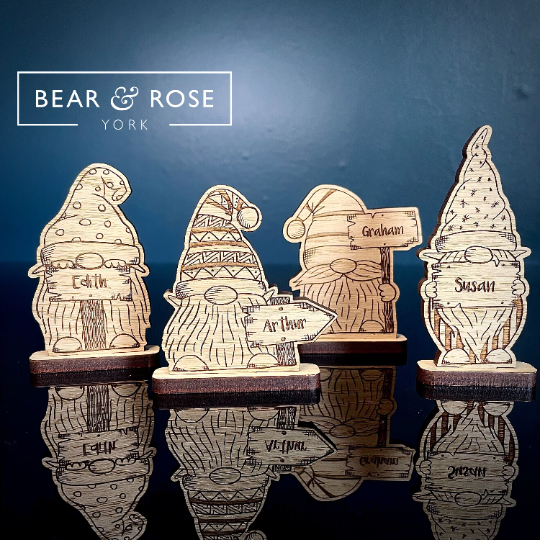 Personalised Gonk Decorations Place Names | Bear and Rose