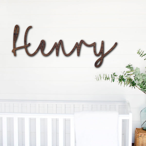 Personalised Wall Name any name made to order - Earth style | Bear and Rose