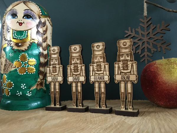 Personalised Christmas Nutcracker Place Name Table Decoration | Bear ...