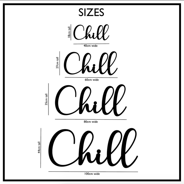 "Chill" - Wall Sign | Bear and Rose
