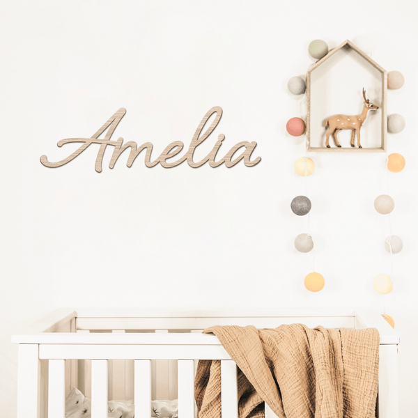 Personalised Wall Name any name made to order - Earth style | Bear and Rose
